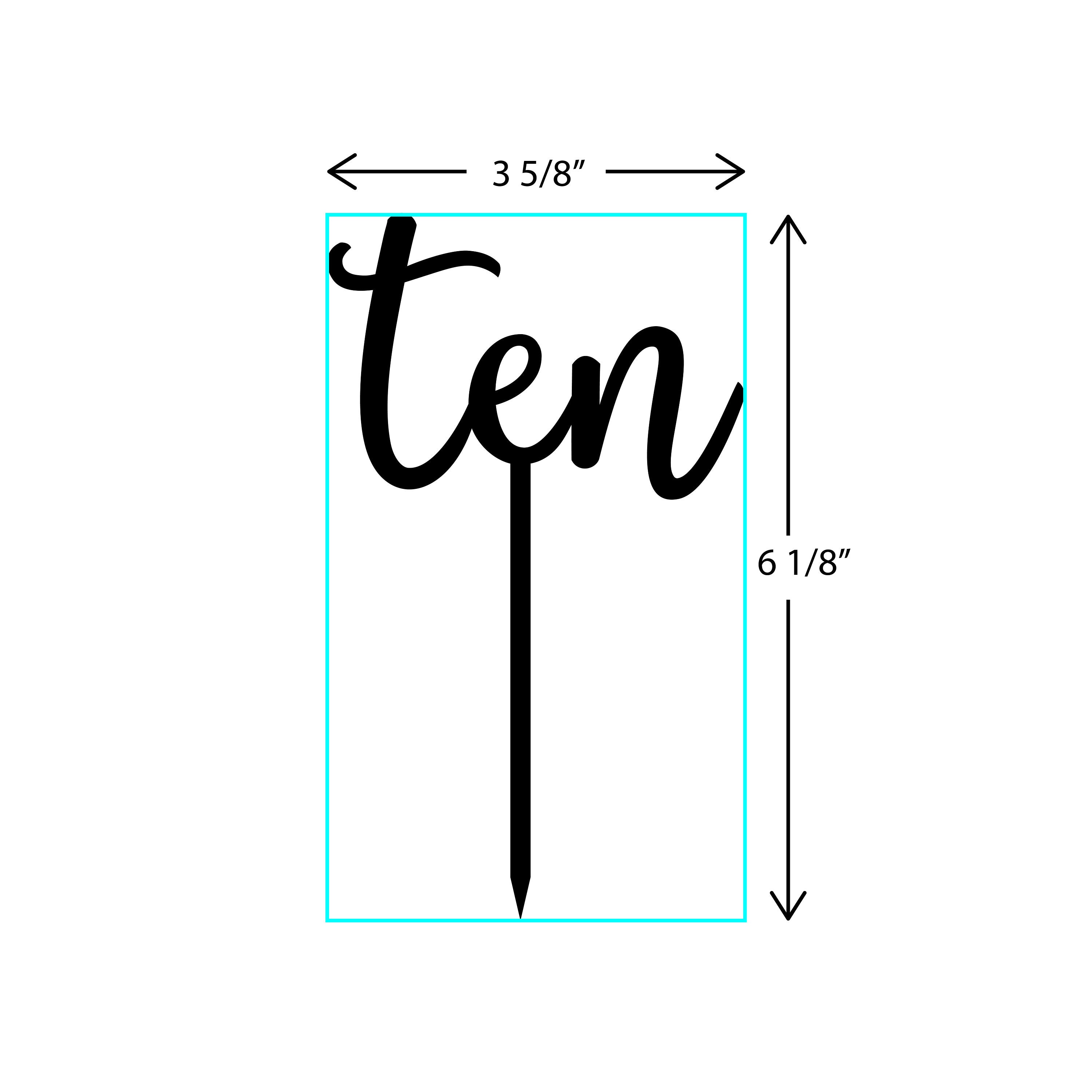 10 Cake Topper Ten Cake Topper 10th Birthday Wooden Cake - Etsy