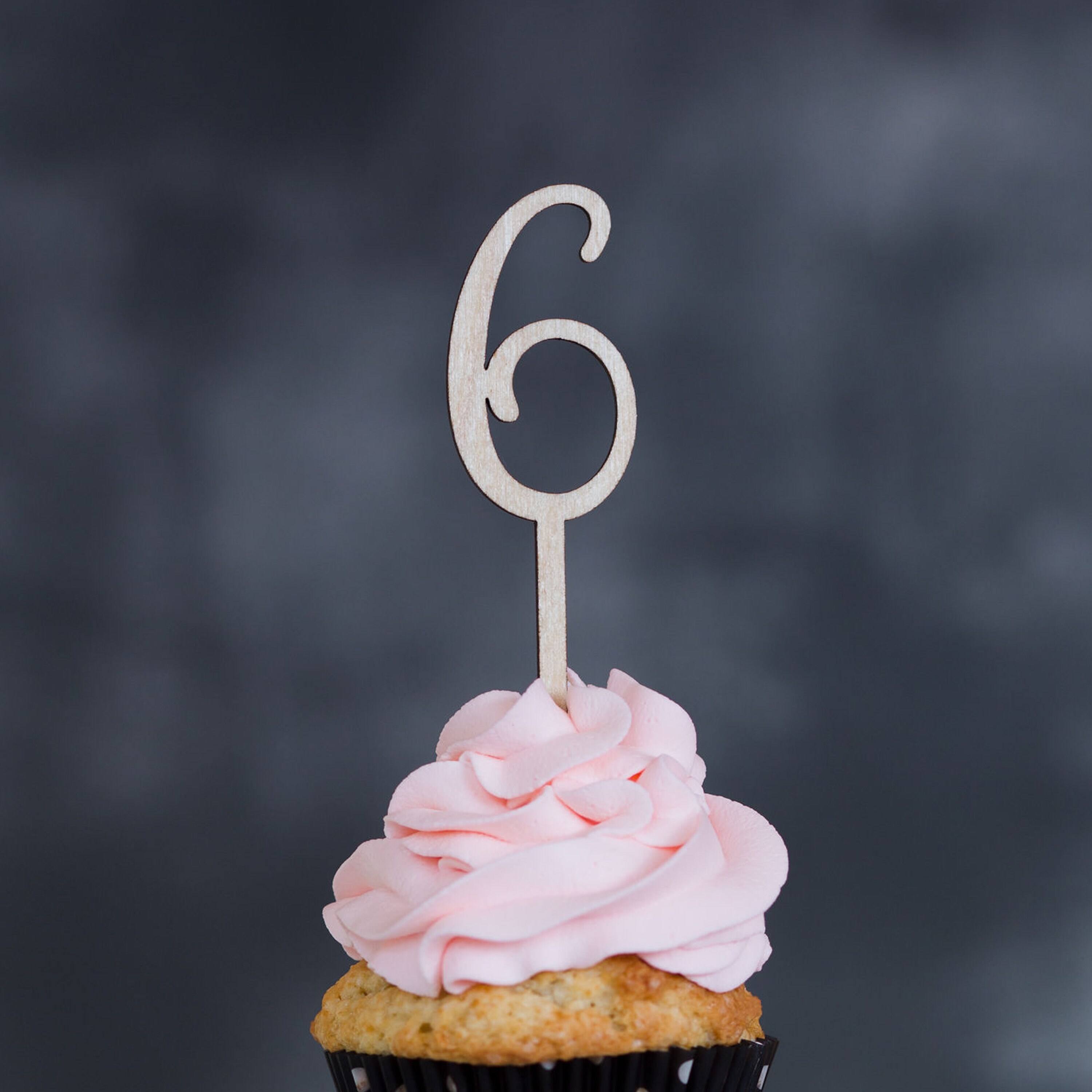 2 Number Six Cake Topper 6 Cupcake Topper 6th - Etsy