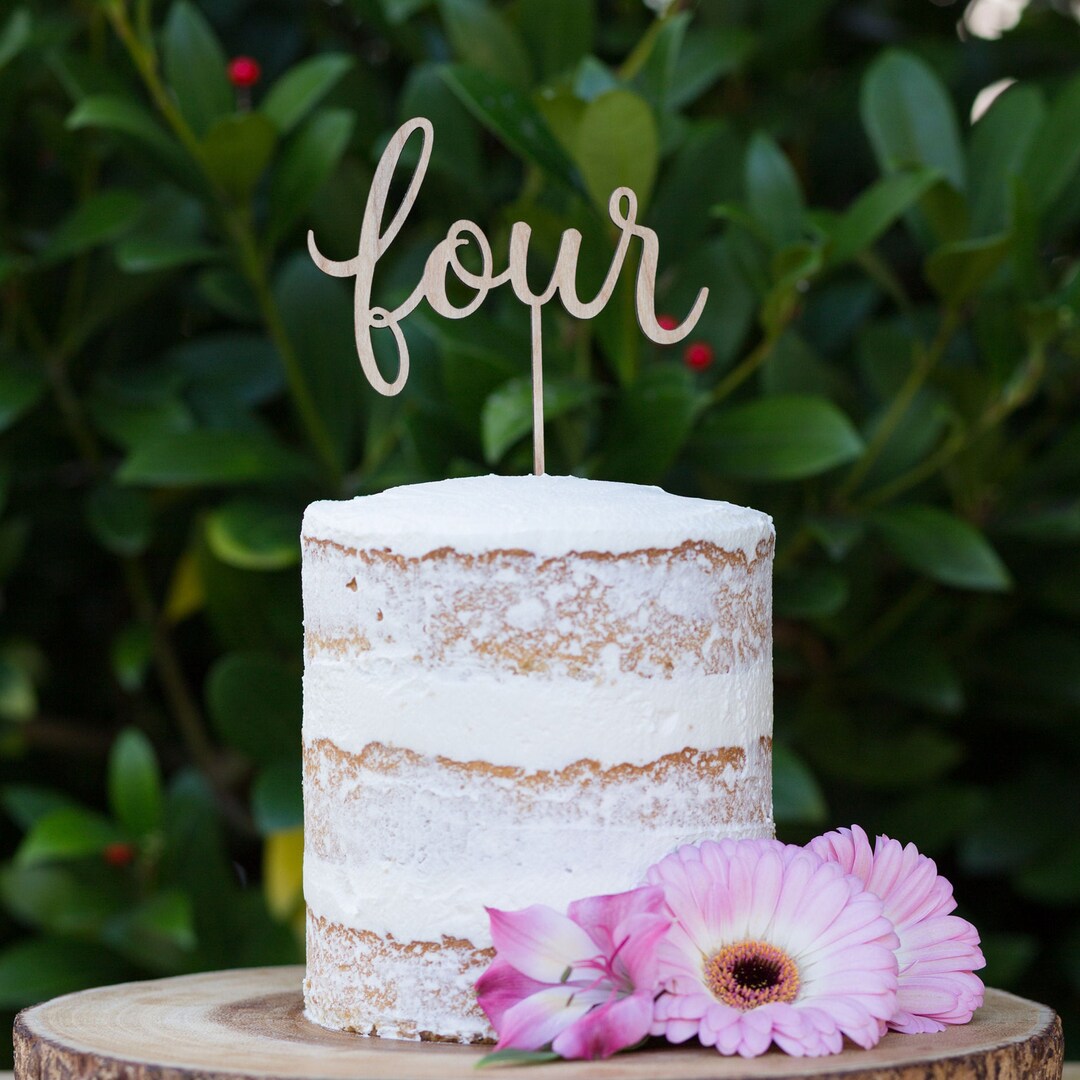 4 Cake Topper Four Cake Topper 4th Anniversary - Etsy Canada