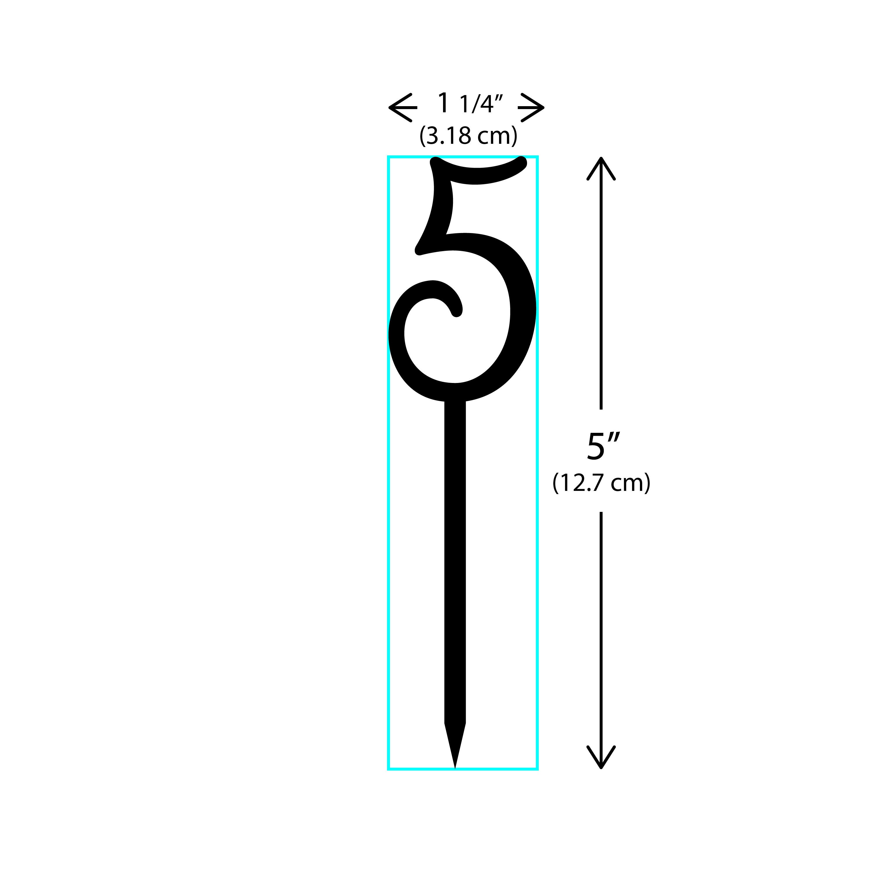 2 Cake Topper Number 5 Cake Topper Five Cupcake | Etsy