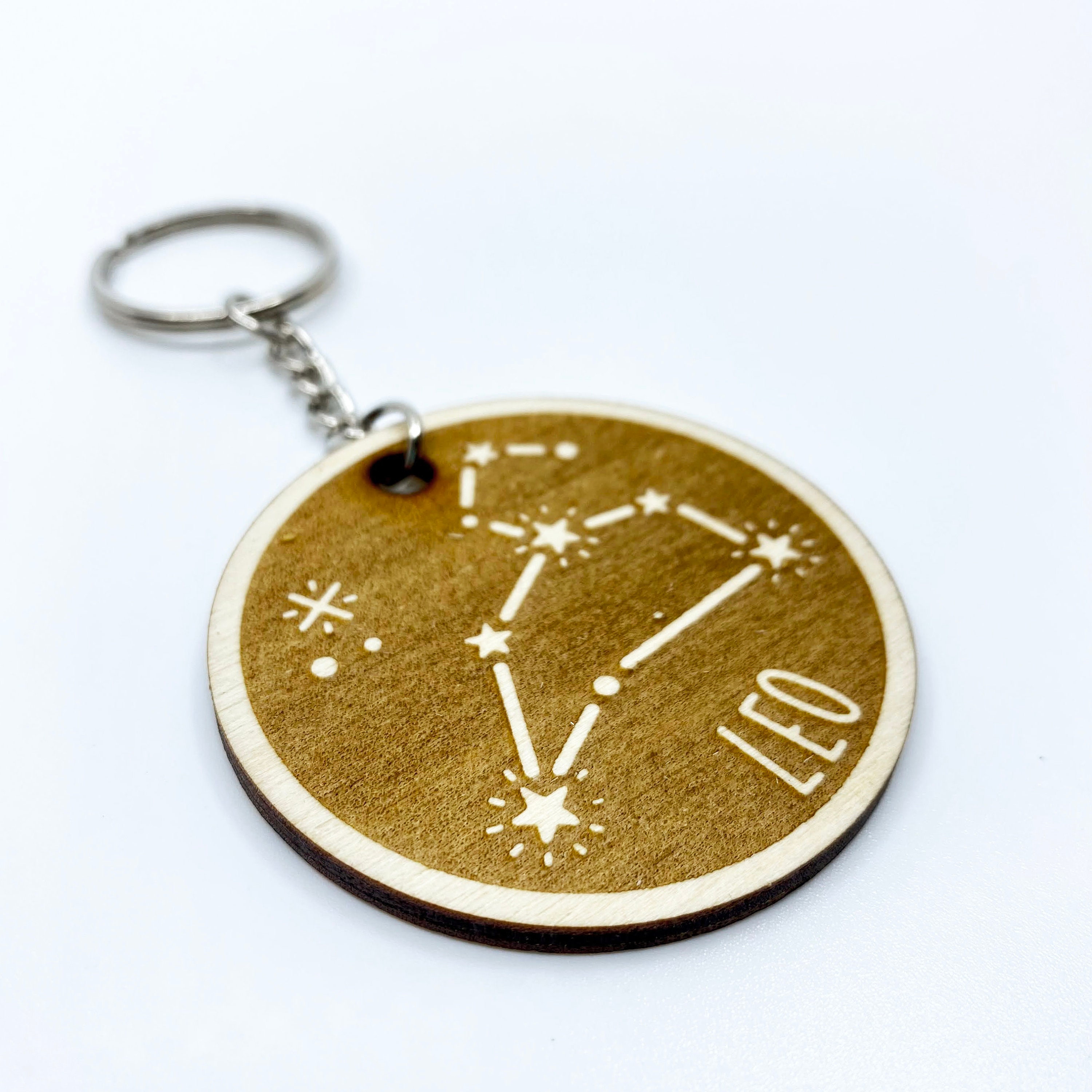 Personalized Leo Keychain Zodiac Keychain Personalized Gift | Etsy