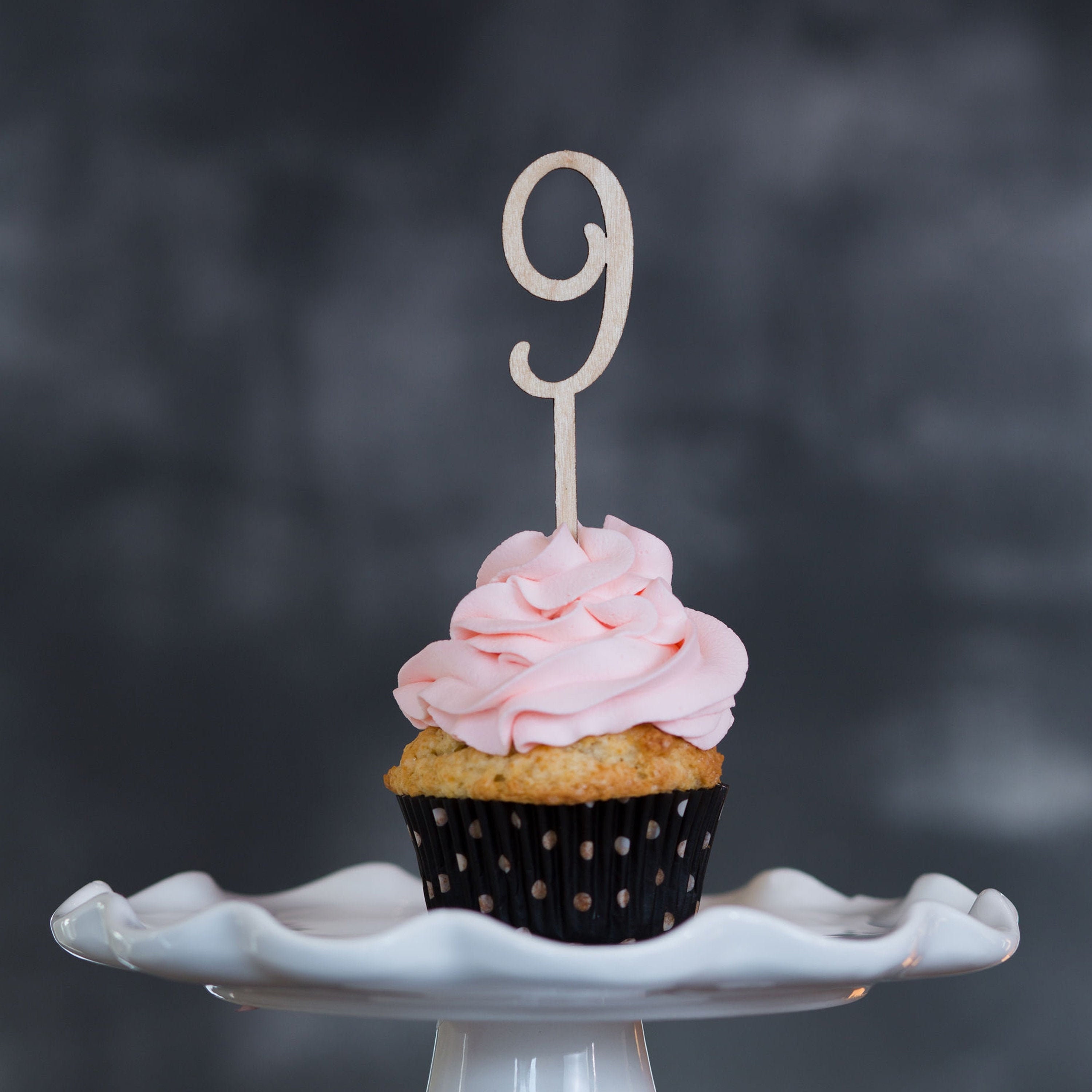 2 Number Nine Cake Topper 9 Cupcake Topper Wedding - Etsy