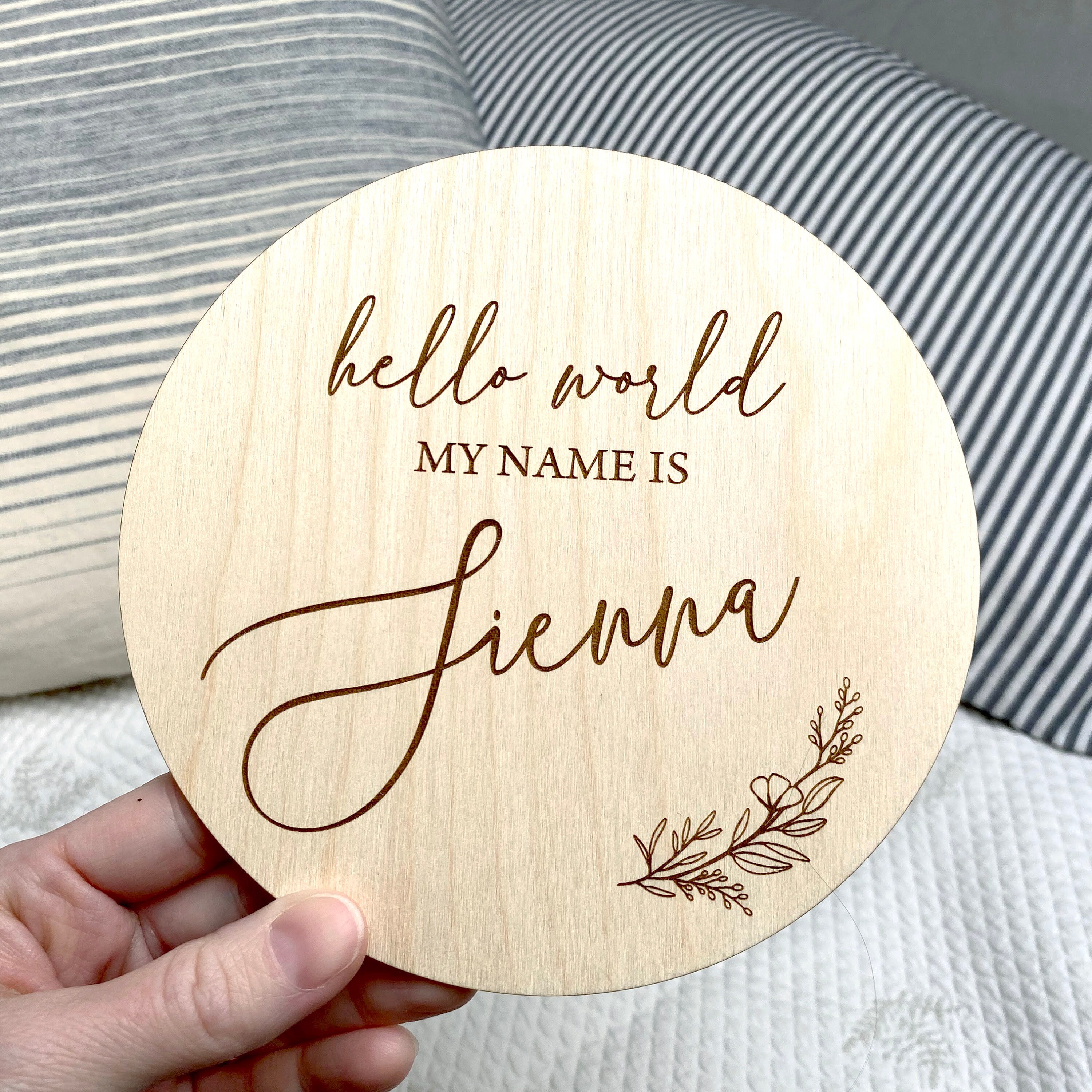 Wooden Birth Announcement Baby Announcement Baby Name Sign | Etsy