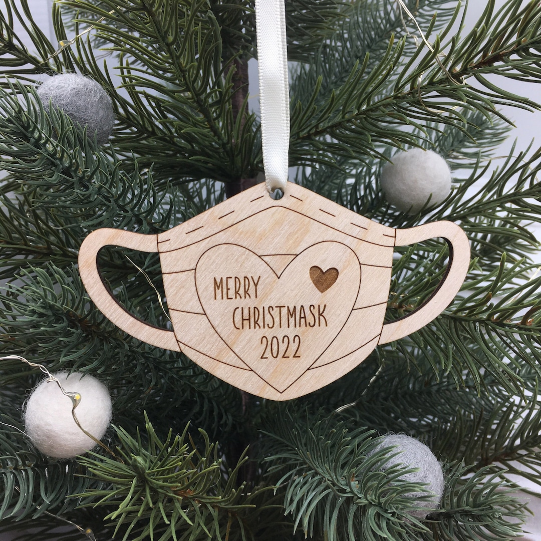 Christmas 2023 Face Mask Ornament, Face Mask Decoration, Christmas Tree ...