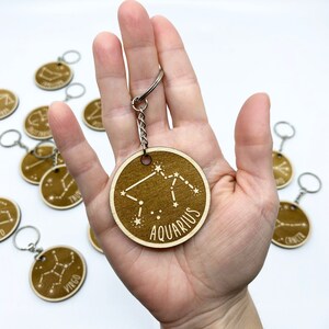 Personalised Sagittarius Keychain, Zodiac Car Keyring, Custom Key Chain ...