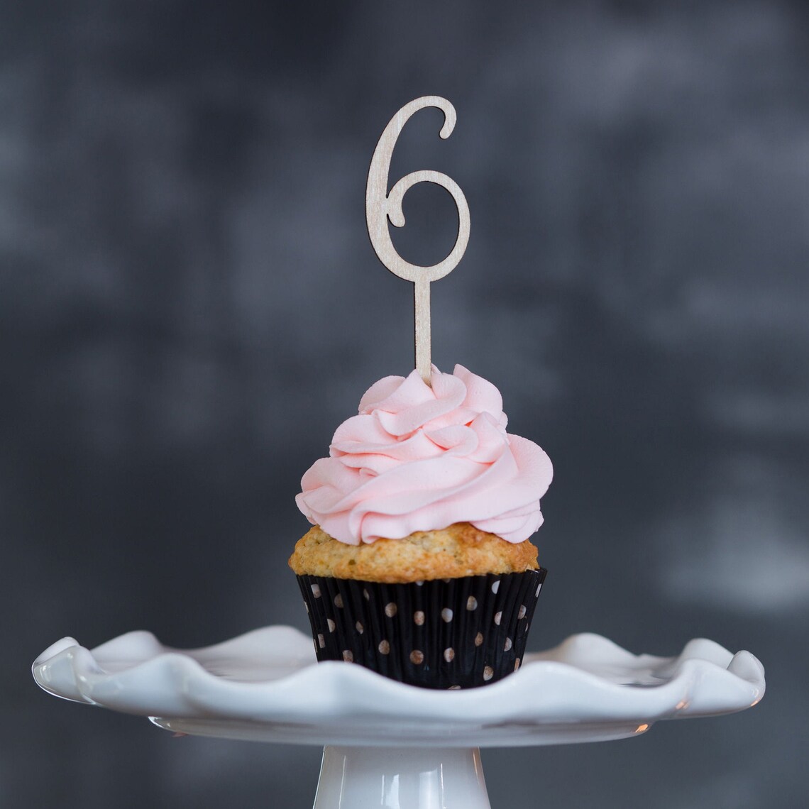 2 Number six cake topper 6 cupcake topper 6th | Etsy