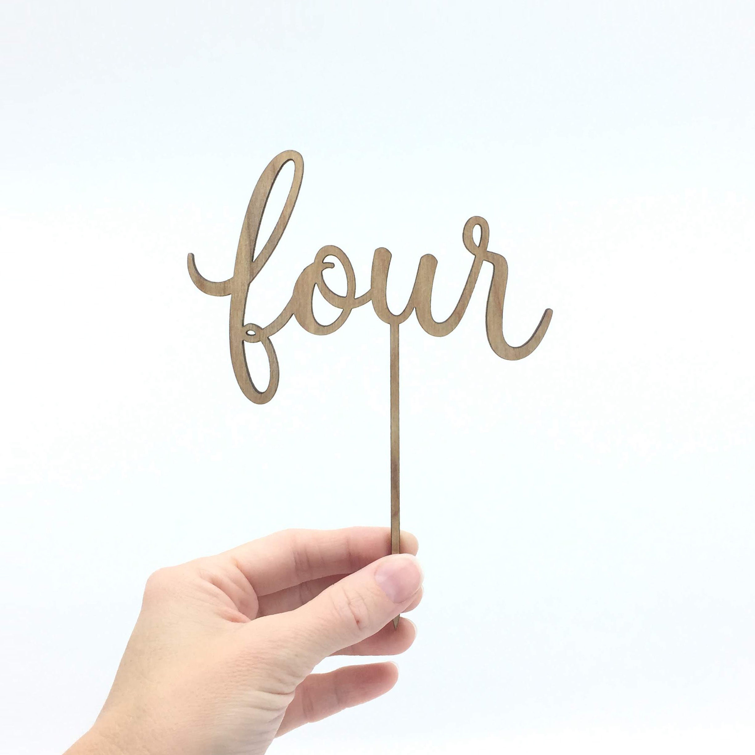 4 Cake Topper Four Cake Topper 4th Anniversary | Etsy Canada