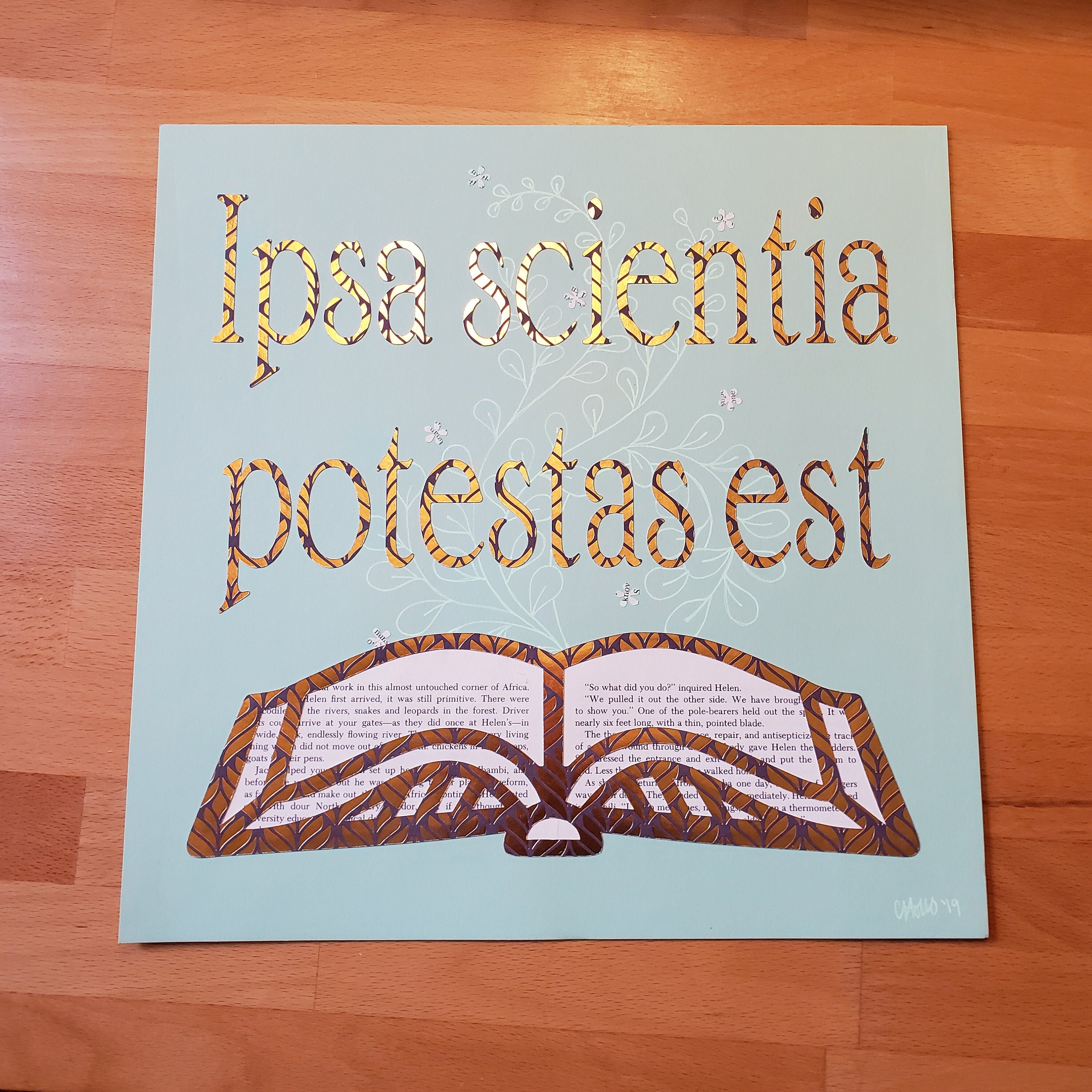 Ipsa Scientia Potestas Est knowledge is Power - Etsy Israel