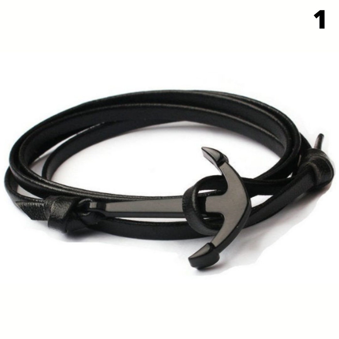 Anchor Bracelet, Nautical Bracelet, Mens Bracelet, Leather Bracelet ...