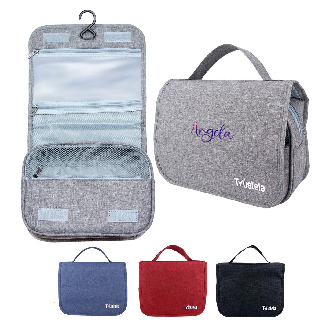 Personalized Hanging Toiletry Bag - Custom Cosmetic Makeup Travel ...