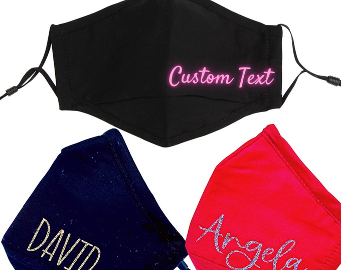 Custom Logo Mask, Custom Face Mask, 2 Layers Face Mask, Personalized ...