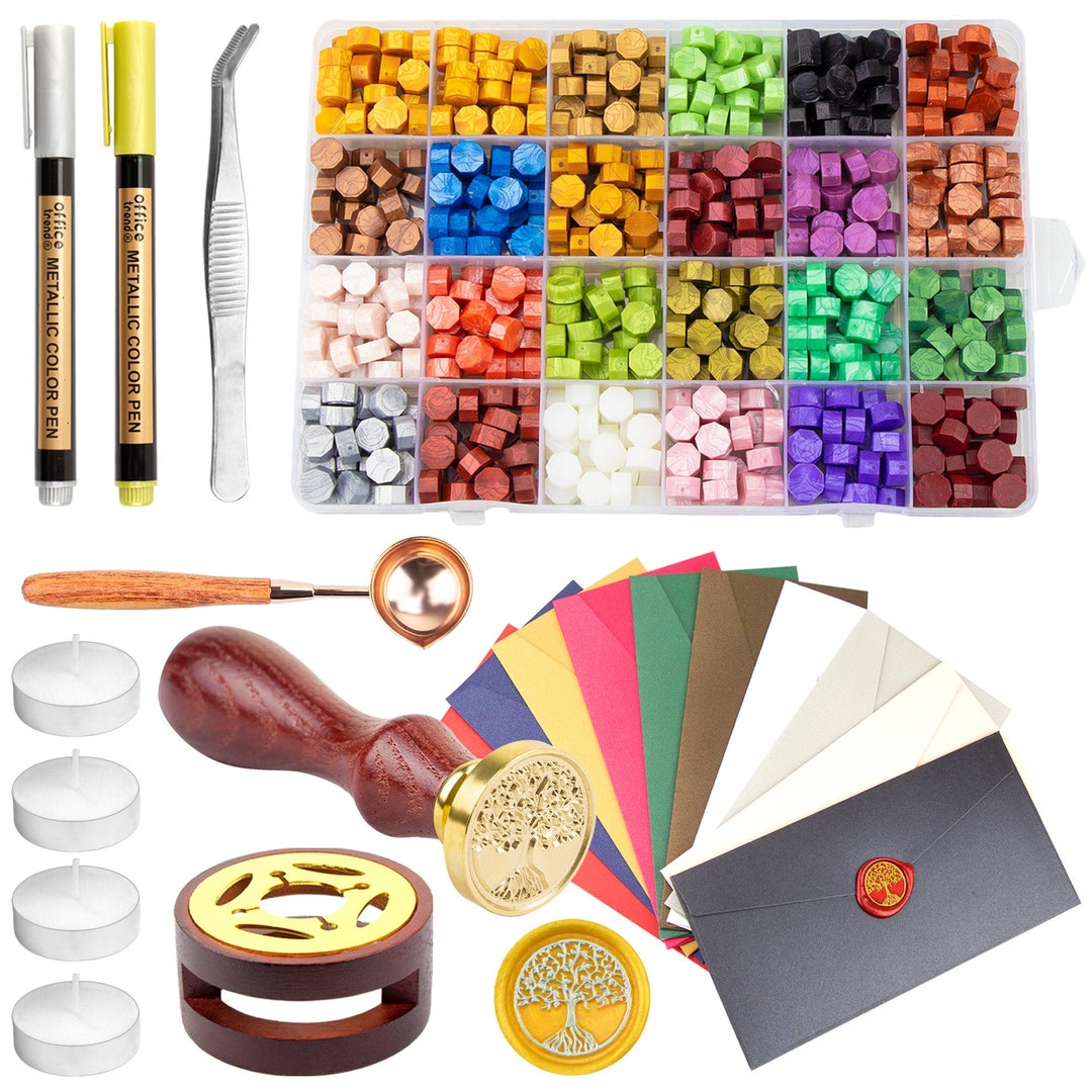 Wax Seal Stamp Kit - Wax Seal Kit 650pcs Wax Seal Beads, Sealing Wax ...