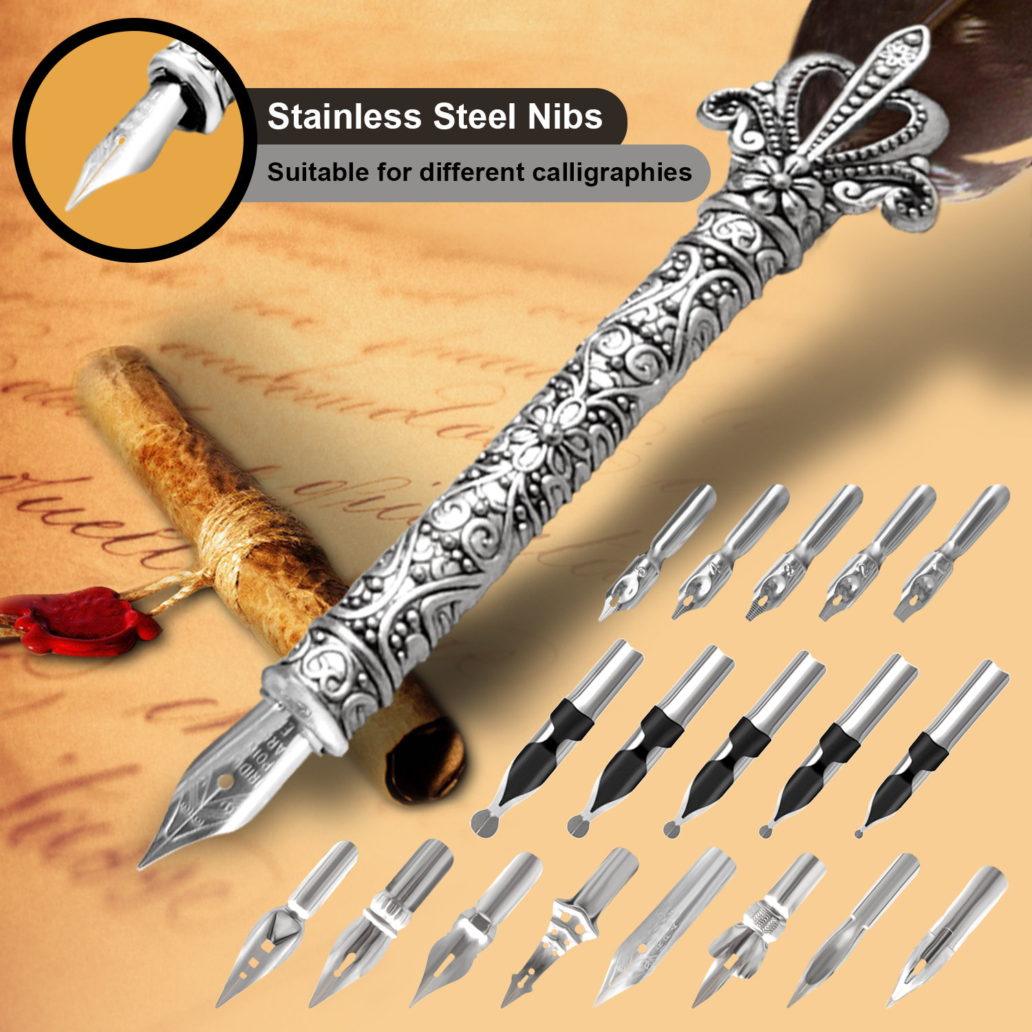 Calligraphy Pen Set Quill and Ink Set Calligraphy Set for - Etsy
