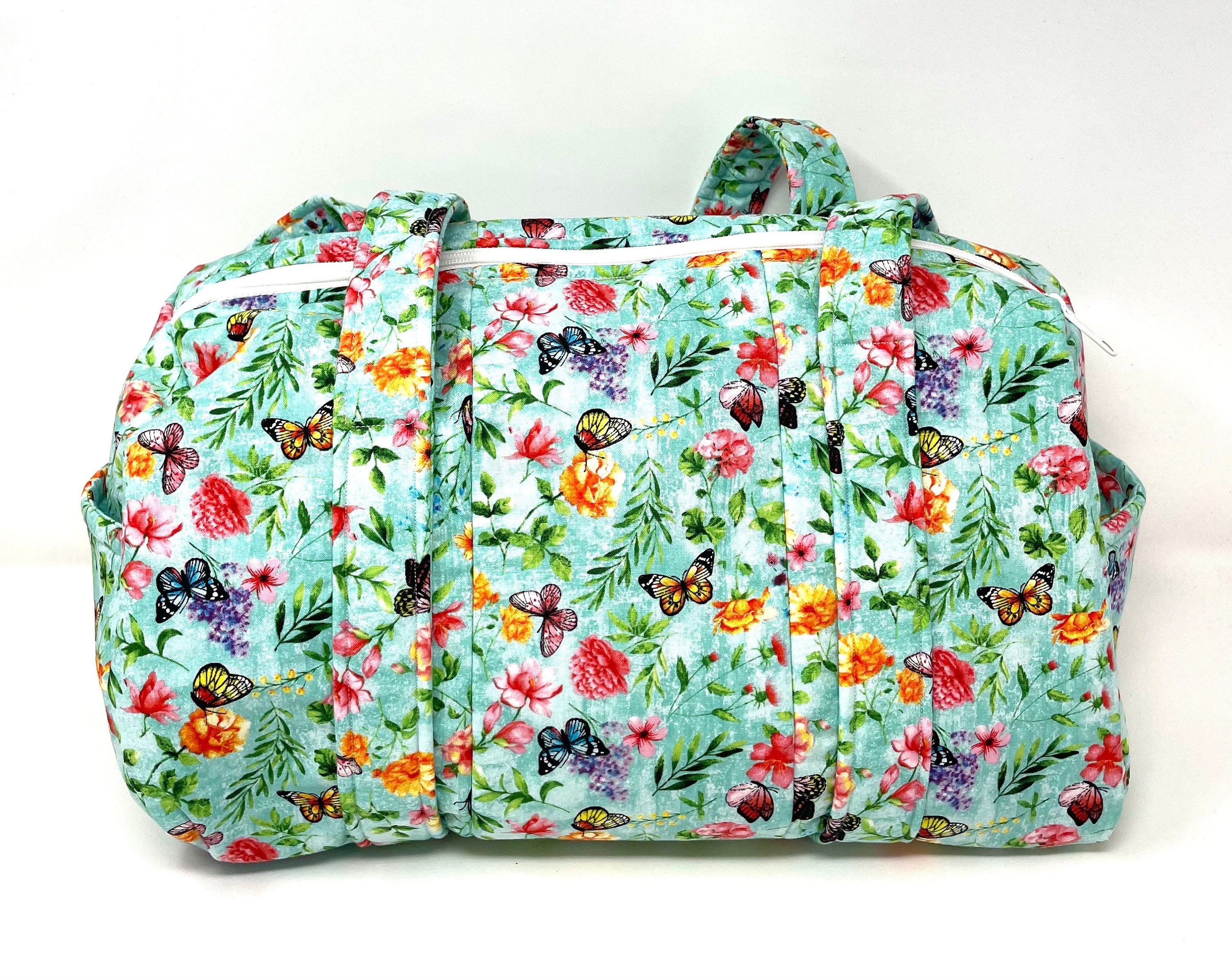 Handmade Zippered Handbag/purse butterflies in the Garden - Etsy