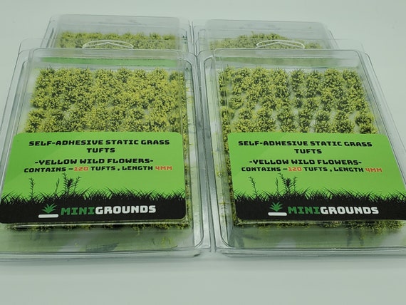 6mm Black Wildflowers Self Adhesive Static Grass Tufts for Wargaming ...