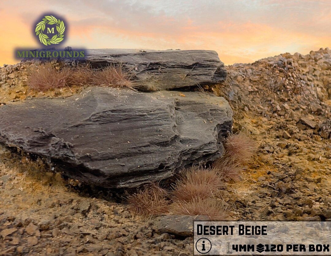 Desert Beige 4mm Static Grass Tufts – Self-adhesive Wargaming Terrain ...