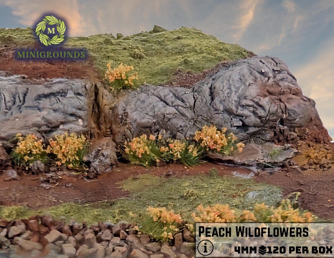 Peach Wildflowers 4mm Static Grass Tufts – Self-adhesive Wargaming ...