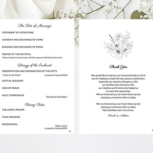 Catholic Wedding Program; Wedding Program Booklet; Christian Wedding ...
