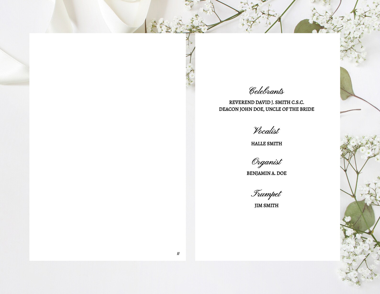 Catholic Wedding Program (full Mass); Wedding Program Template; Wedding ...