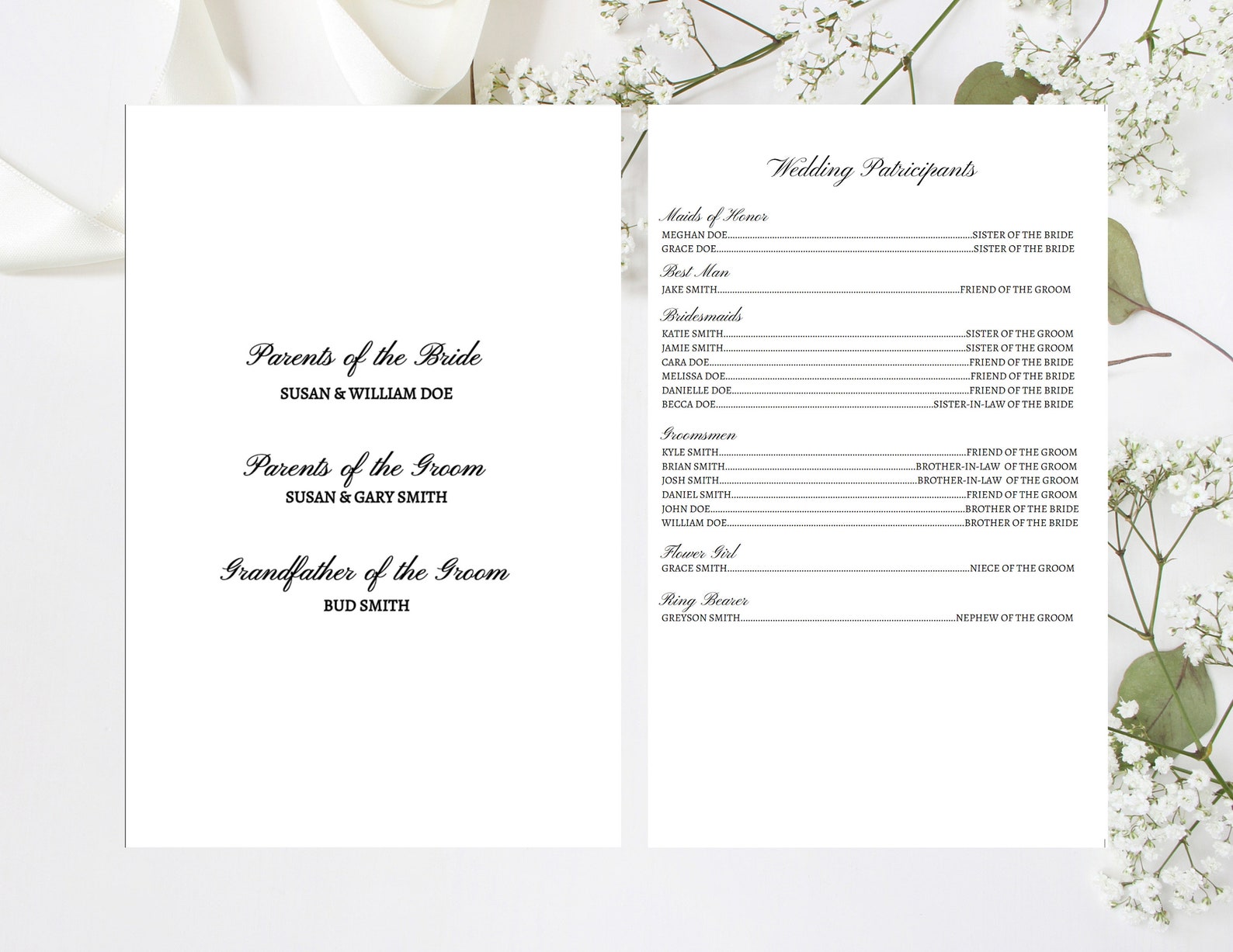 Catholic Wedding Program (full Mass); Wedding Program Template; Wedding ...
