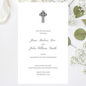Catholic Wedding Program (full Mass); Wedding Program Template; Wedding ...