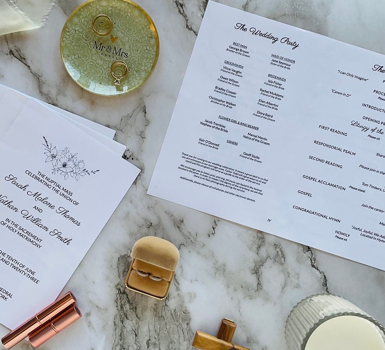 Catholic Wedding Program; Wedding Program Booklet; Christian Wedding ...