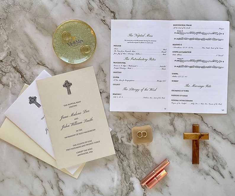 Catholic Wedding Program (full Mass); Wedding Program Template; Wedding ...