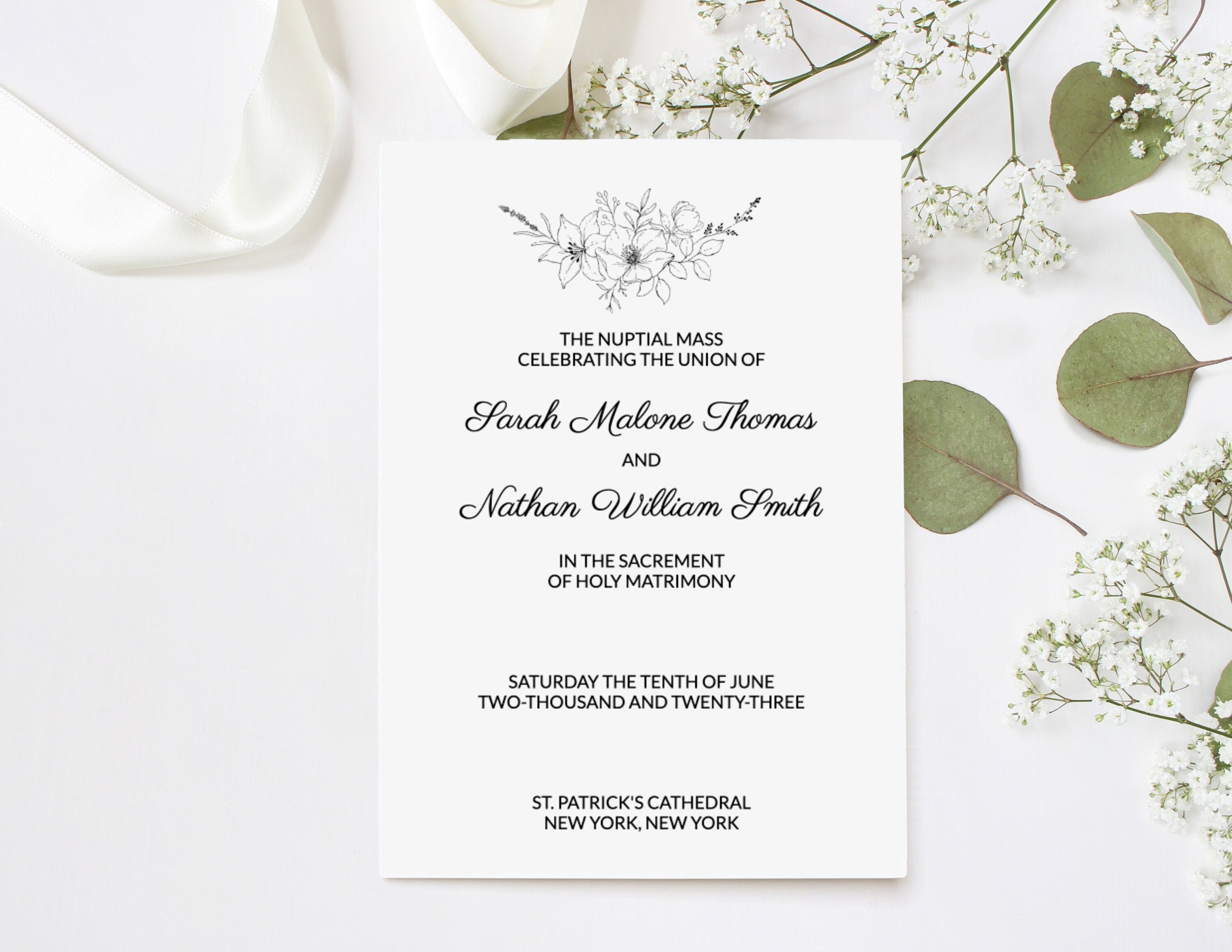 Catholic Wedding Program; Wedding Program Booklet; Christian Wedding ...