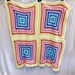 Hand Knit Centaur Mandala Multi Color Rainbow Granny Square Afghan ...