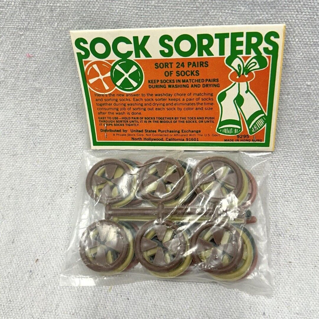 Vintage Sock Sorters Deadstock New in Package 24 Count - Etsy