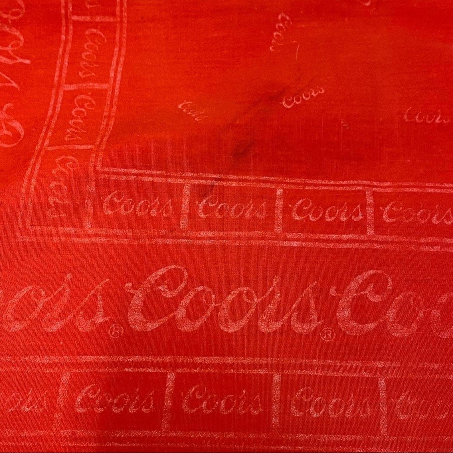 Vintage 1982 Coors Red 21 Square Scarf/bandana/head Wrap - Etsy