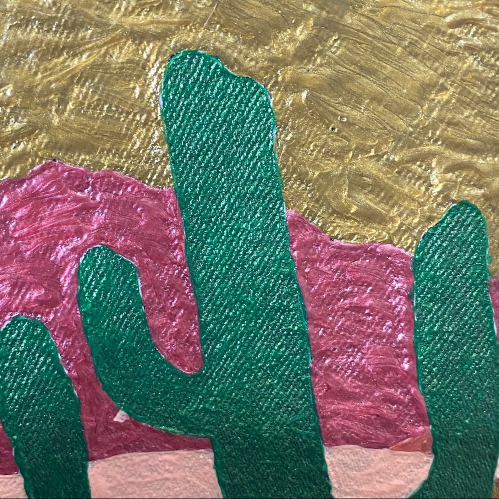 Vintage Hand Painted Desert Scene Denim Boyfriend Blazer Jean Jacket ...