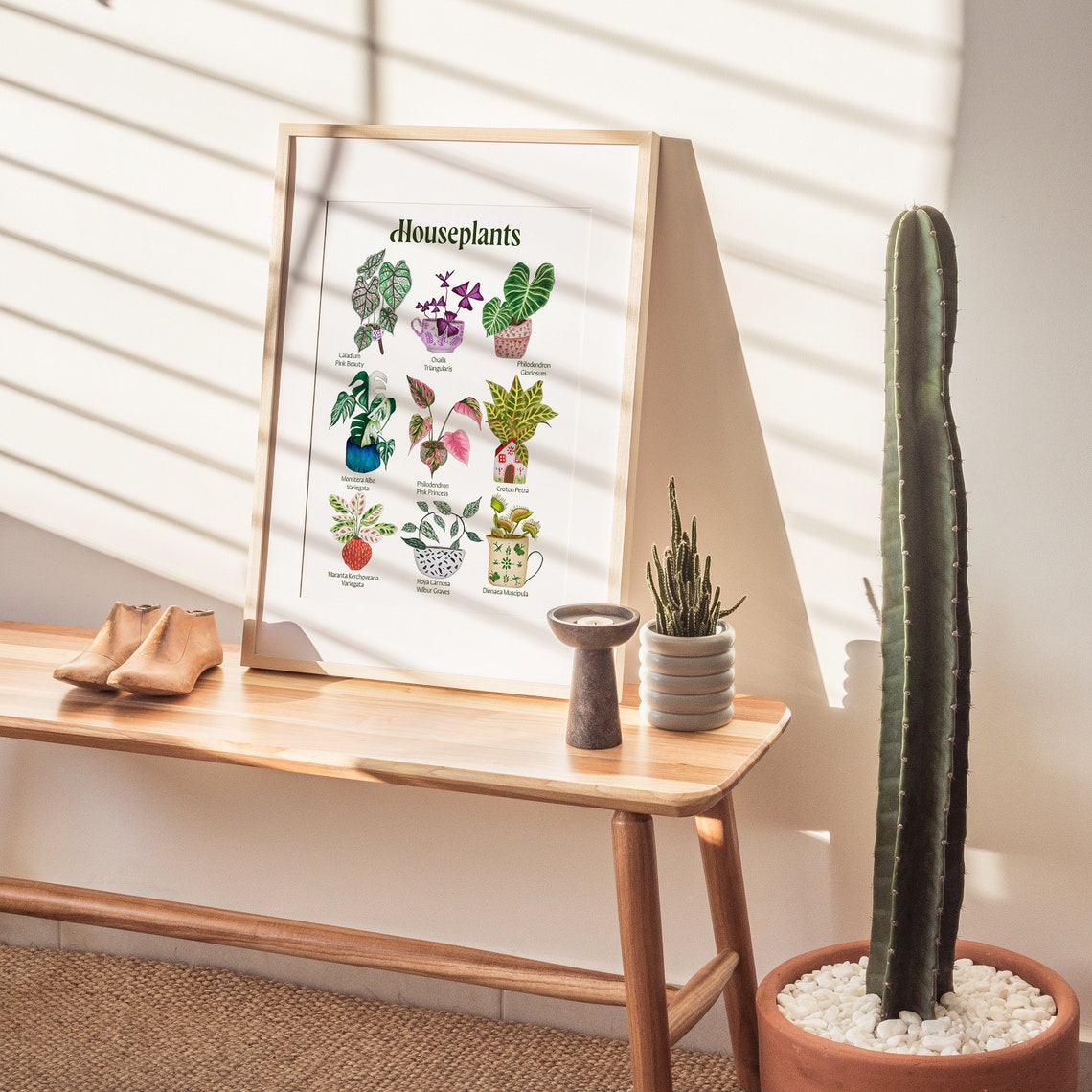 Houseplant Art Print Indoor Plant Poster Illustrated Plant - Etsy