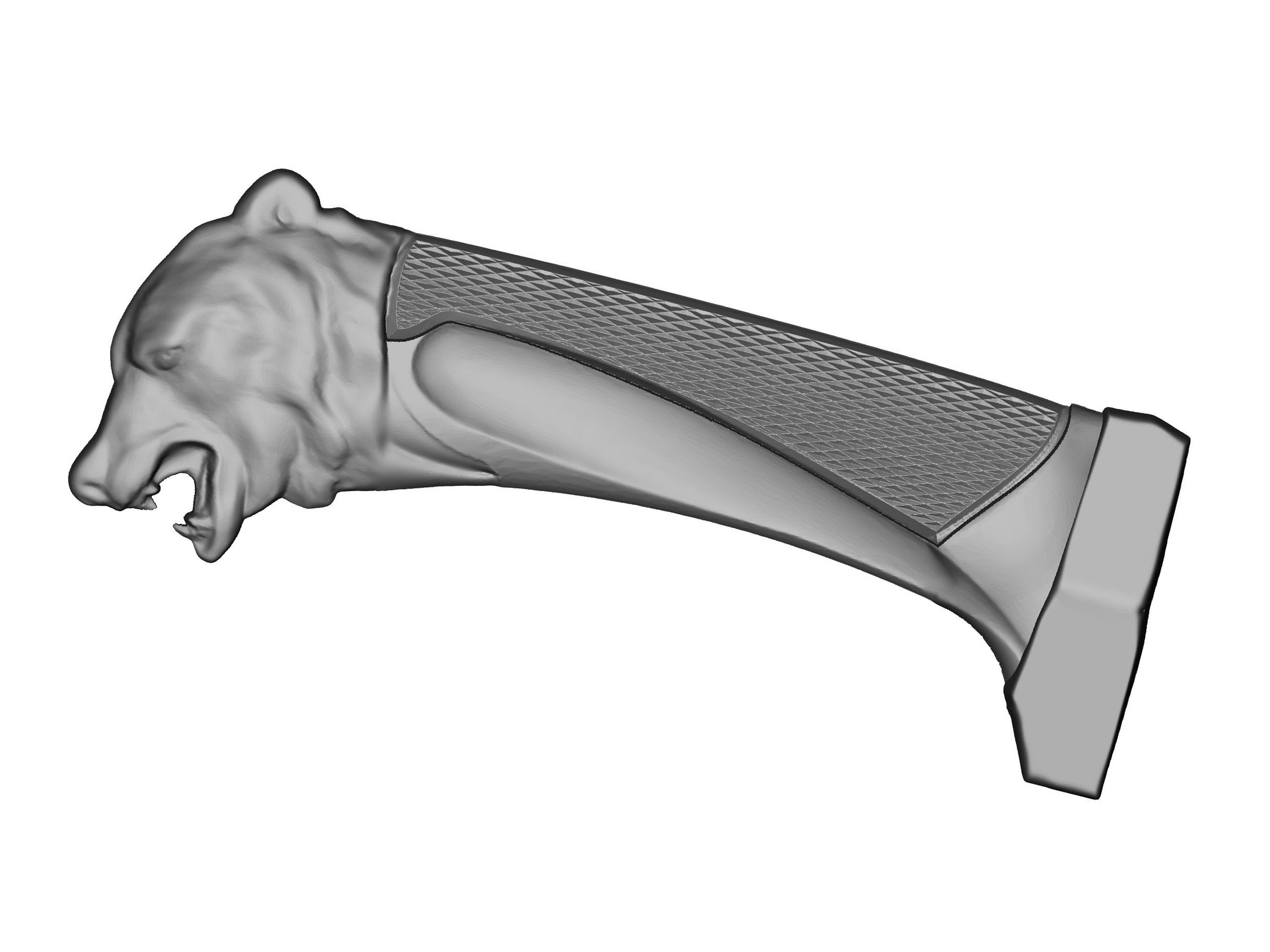 Knife Handle 3D STL Model for CNC Router Carving Machine Engraver ...