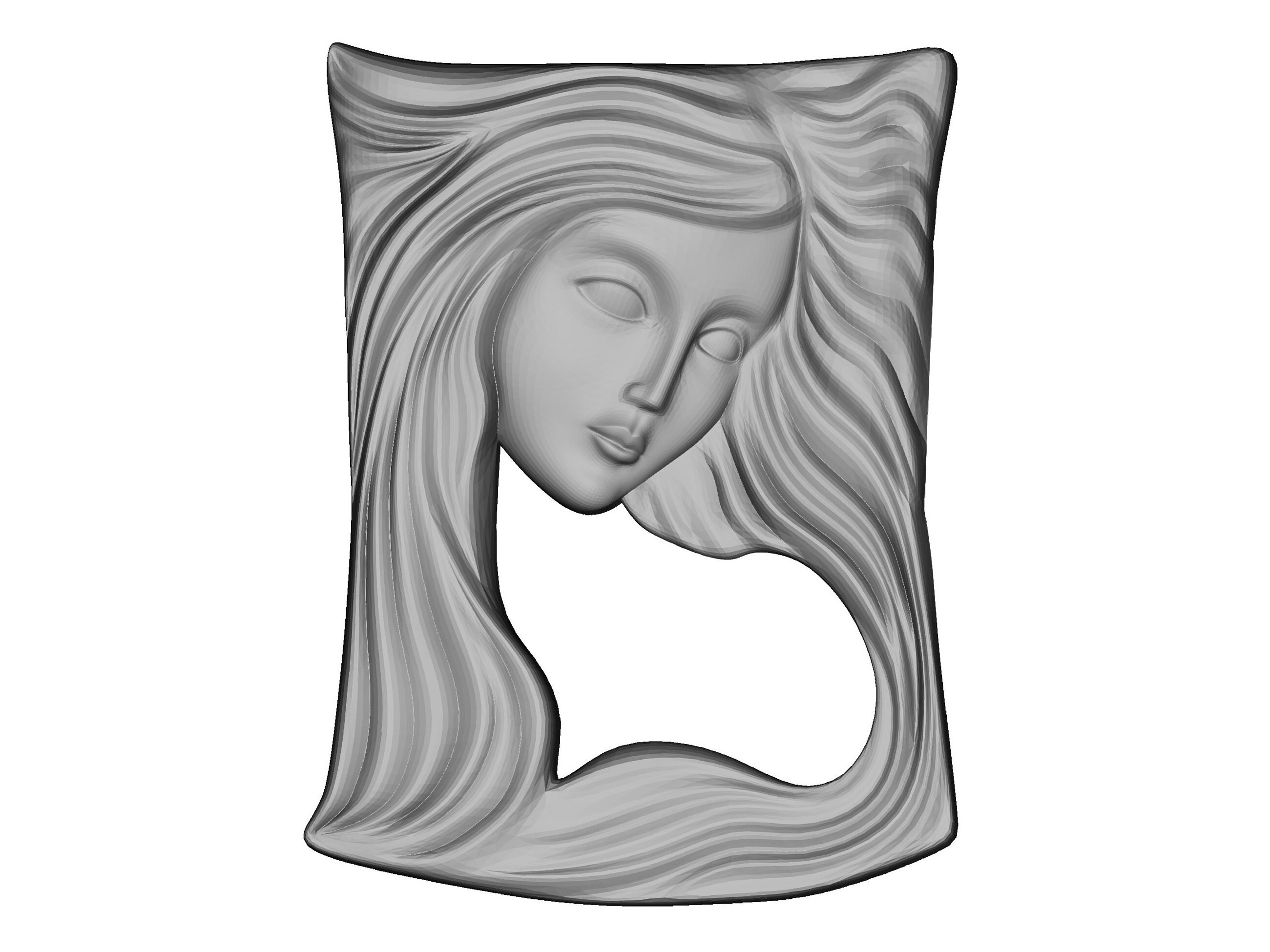 Woman 3d Stl Model For Cnc Router Carving Machine Engraver Aspire