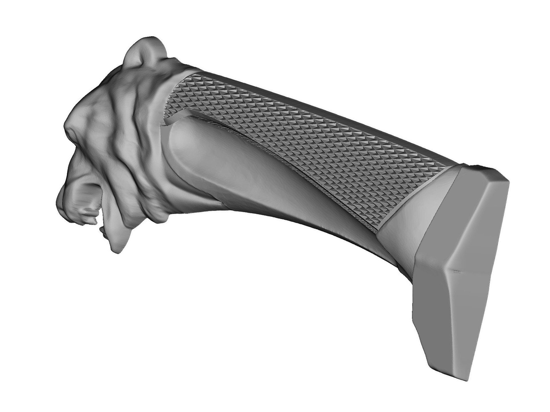 Knife Handle 3D STL Model for CNC Router Carving Machine Engraver ...