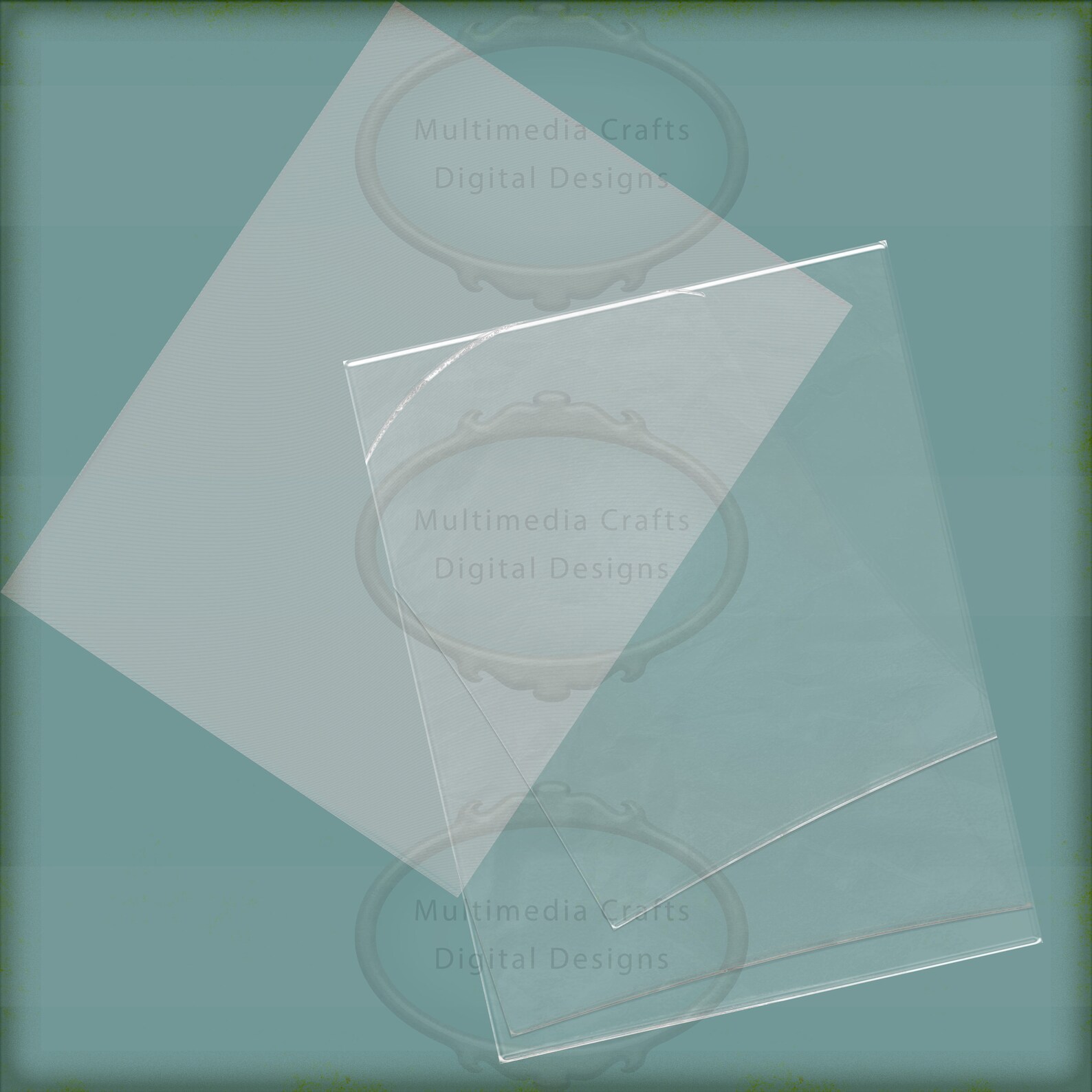 CU Clear Plastic Sheets Clipart. Digital Acetate. Photography, Overlay ...