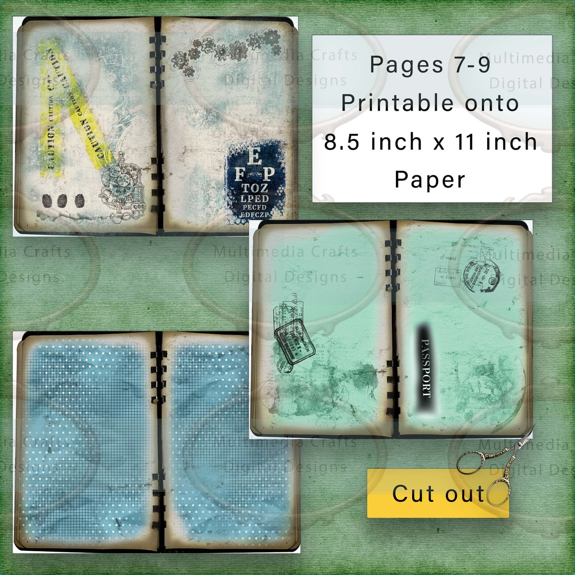 Secret Agent Journal Ephemera Kit, Vintage Mystery Theme (digital ...