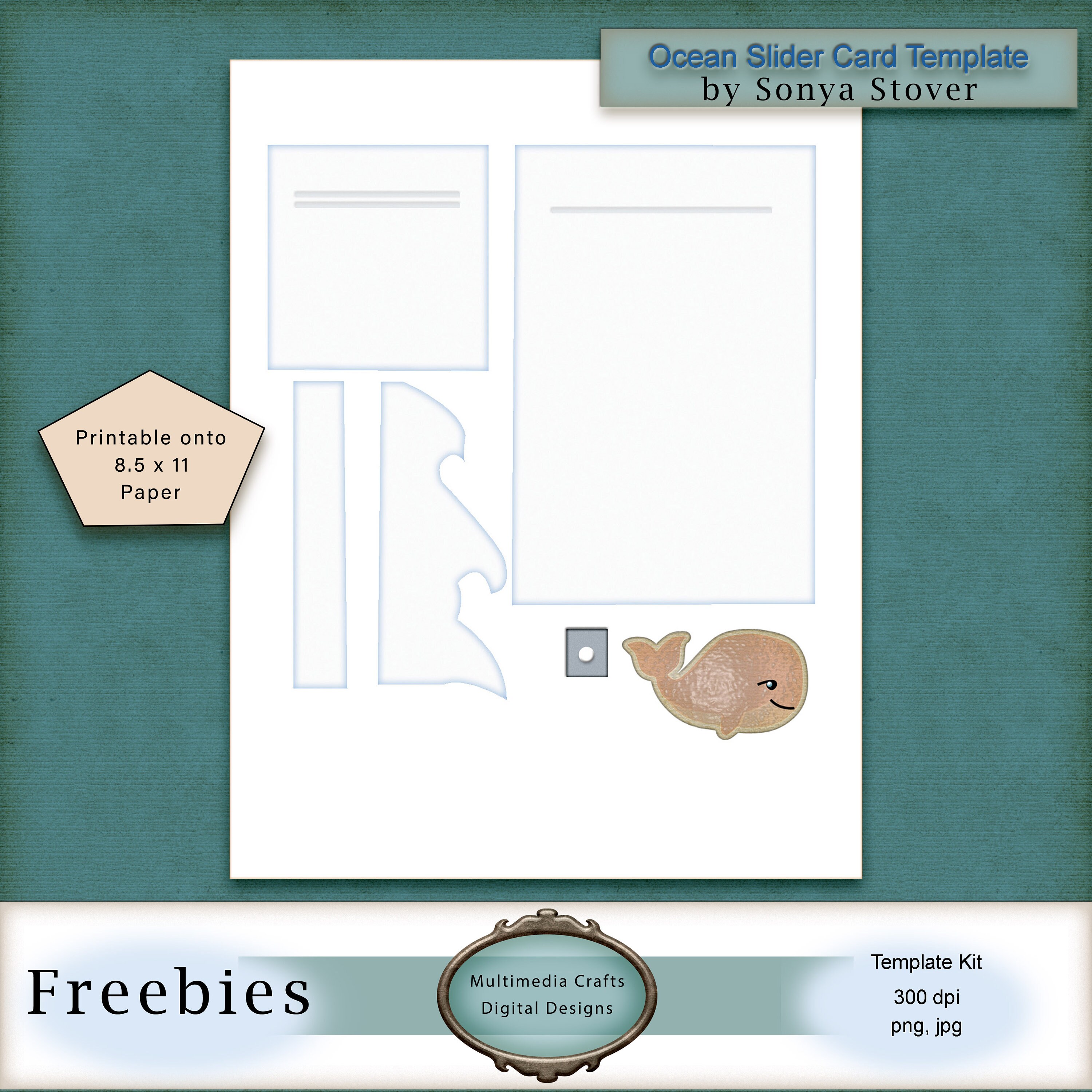Ocean Slider Card Template. Blog FREEBIE. PU. Scrapbooking. Junk ...