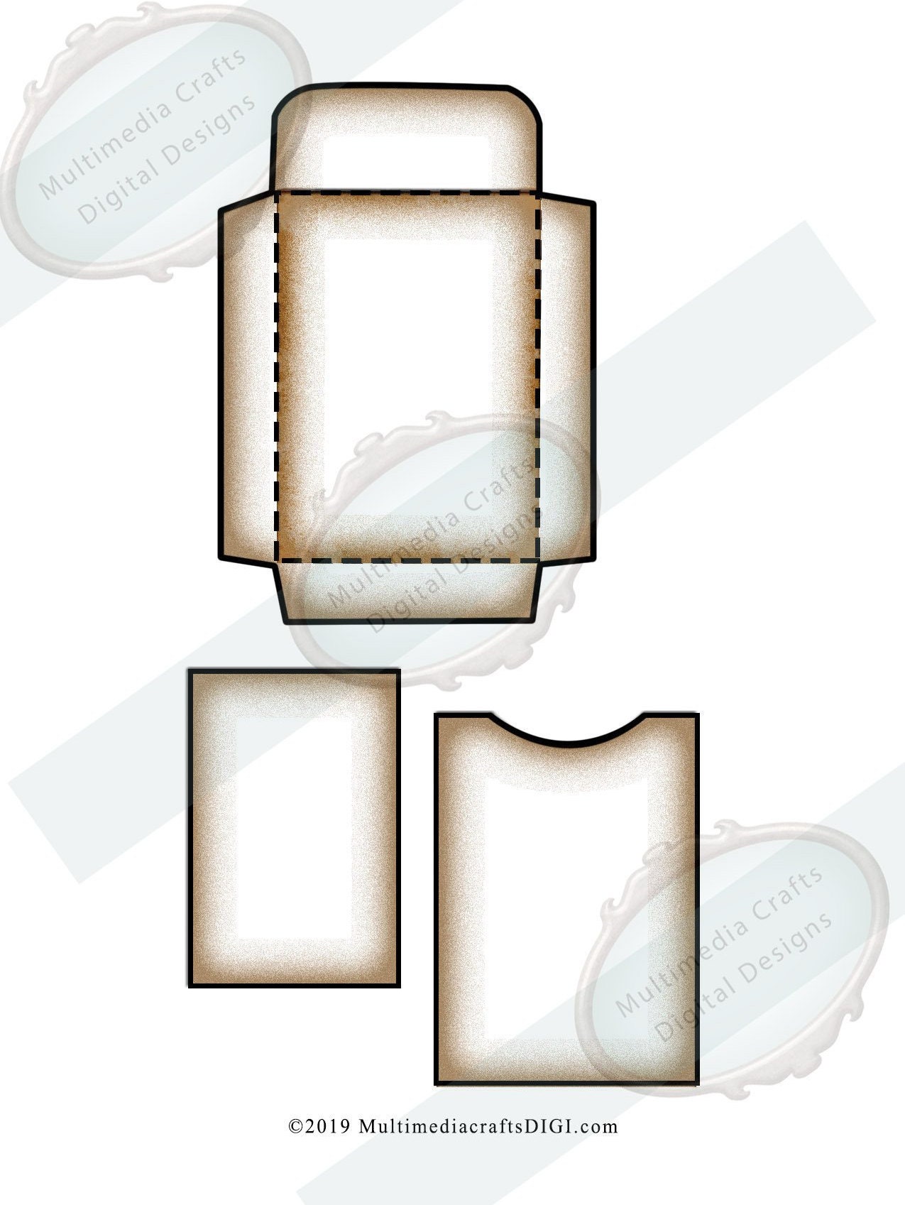 2 X 3" Digital Card and Envelope Template. Journal, Scrapbook, Print ...