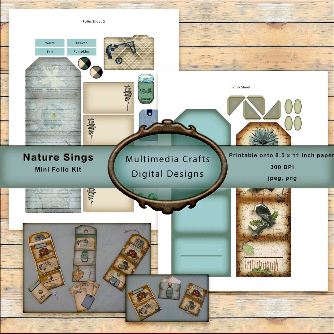 Nature Sings Mini Digital Folio Kit. Commercial Use. Autumn ...