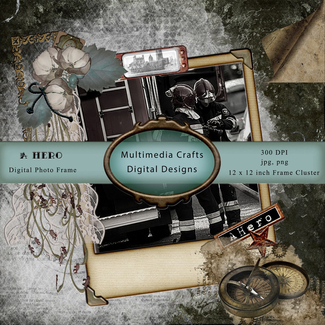 12 X 12 Commercial Use "a Hero" Digital Framed Cluster Layout ...