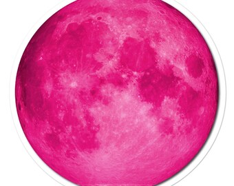 Pink Moon Sticker - Etsy