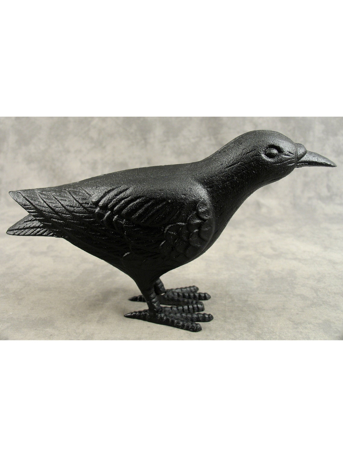 Large BLACK CROW Cast Iron STATUE Raven Black Bird Wildlife - Etsy