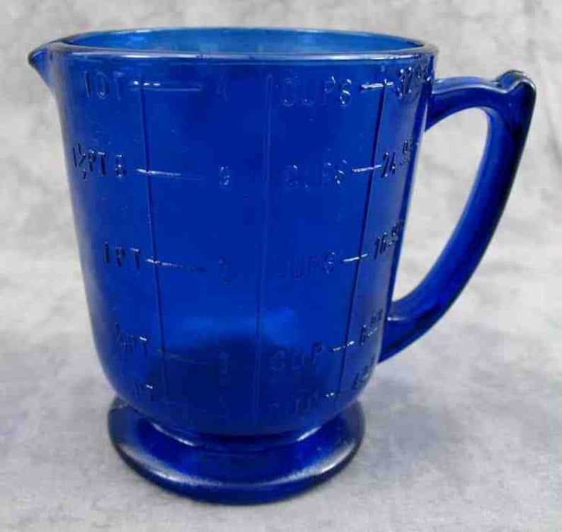 Cobalt BLUE Glass 4-cup MEASURING CUP 1 Quart 32 Oz. - Etsy