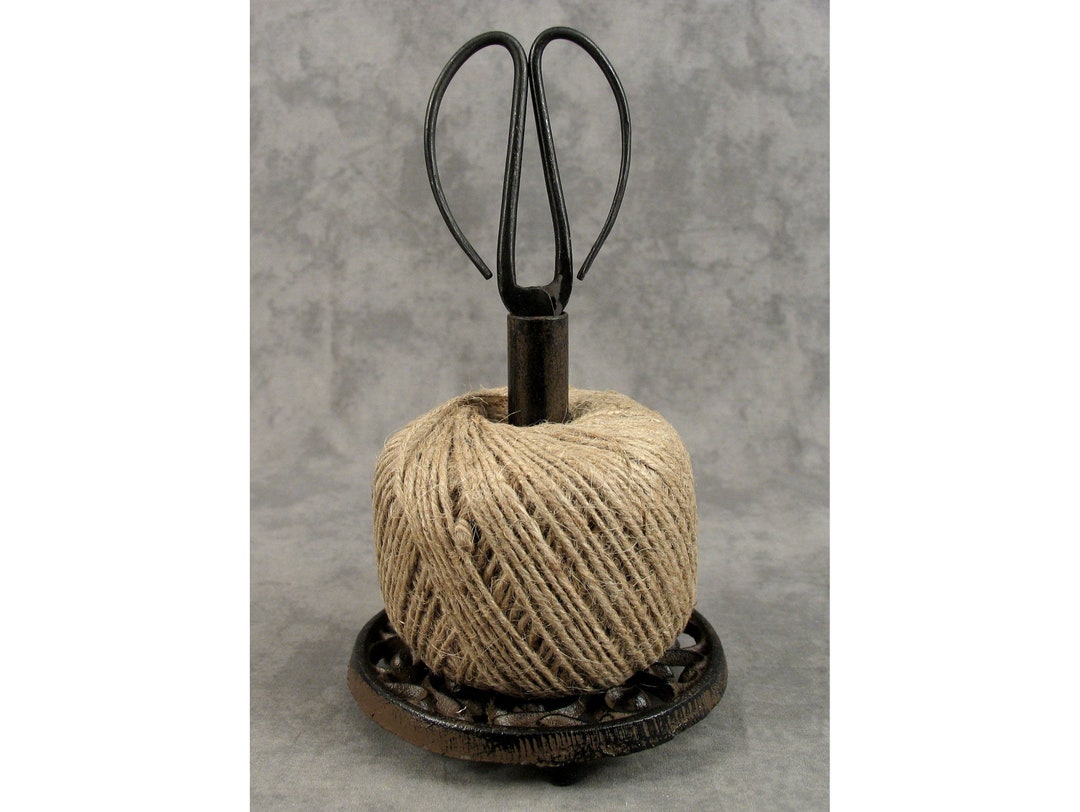 Cast Iron STRING TWINE HOLDER With Scissor for Kitchen or Crafts - Etsy