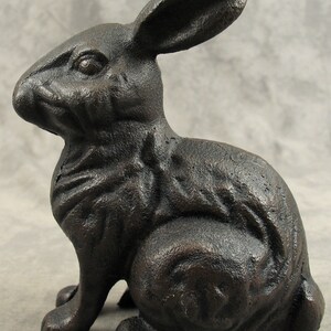 French Country RABBIT Cast Iron DOORSTOP STATUE Farm Wildlife - Etsy