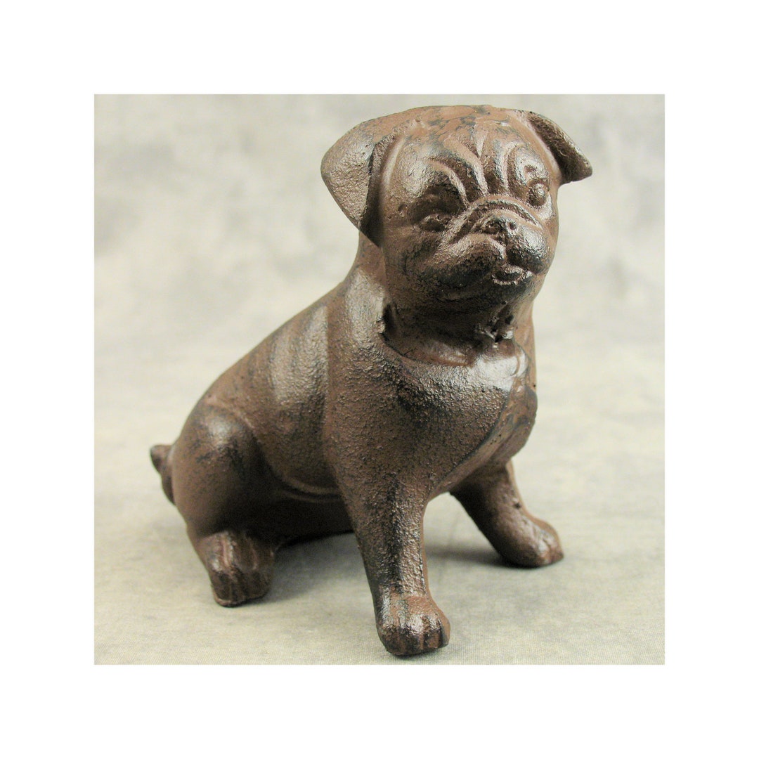 PUG DOG Cast Iron STATUE - Etsy
