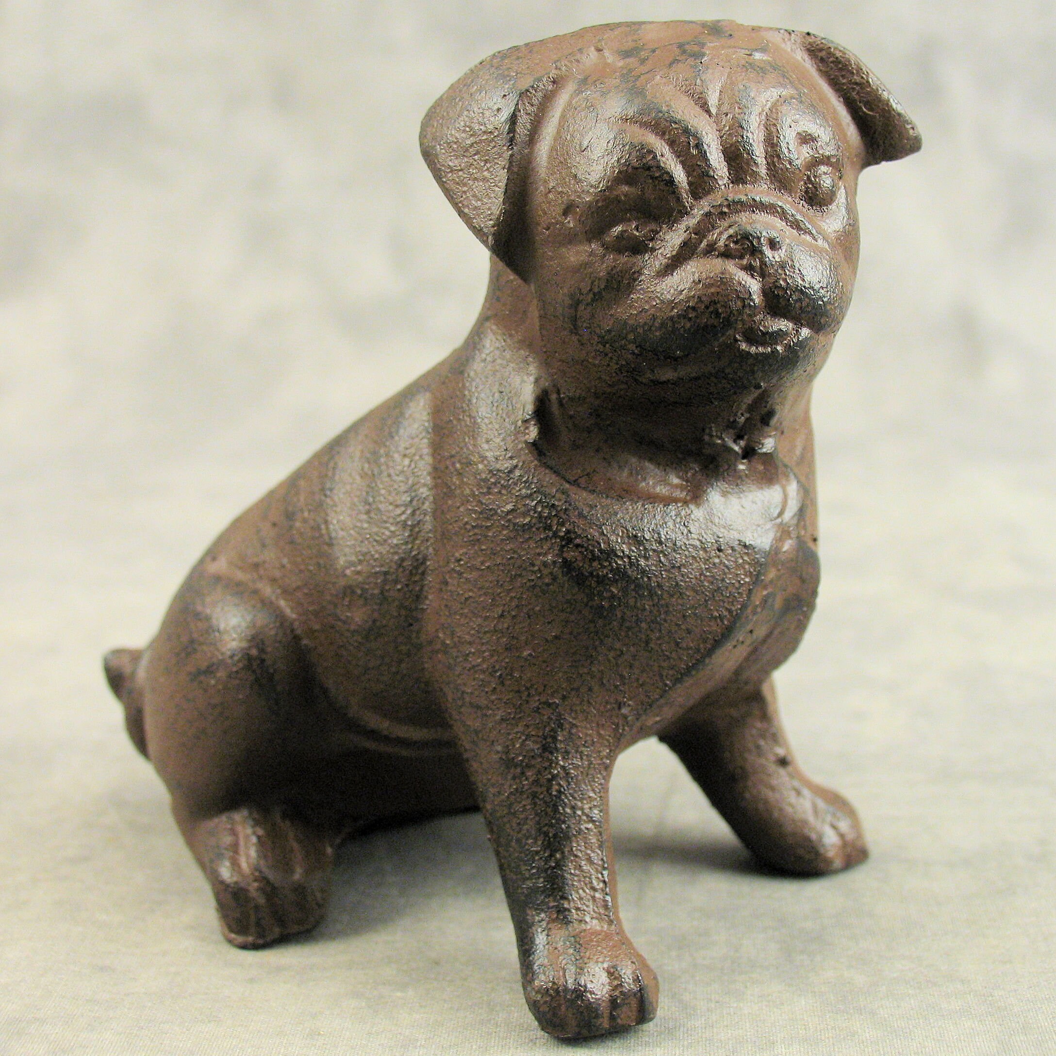 PUG DOG Cast Iron STATUE | Etsy