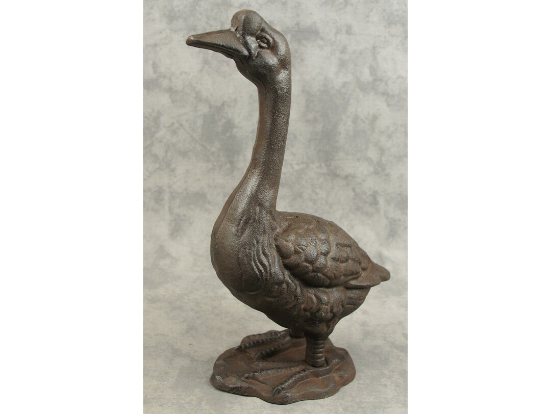 Large GOOSE Cast Iron DOORSTOP STATUE Bird Waterfowl - Etsy